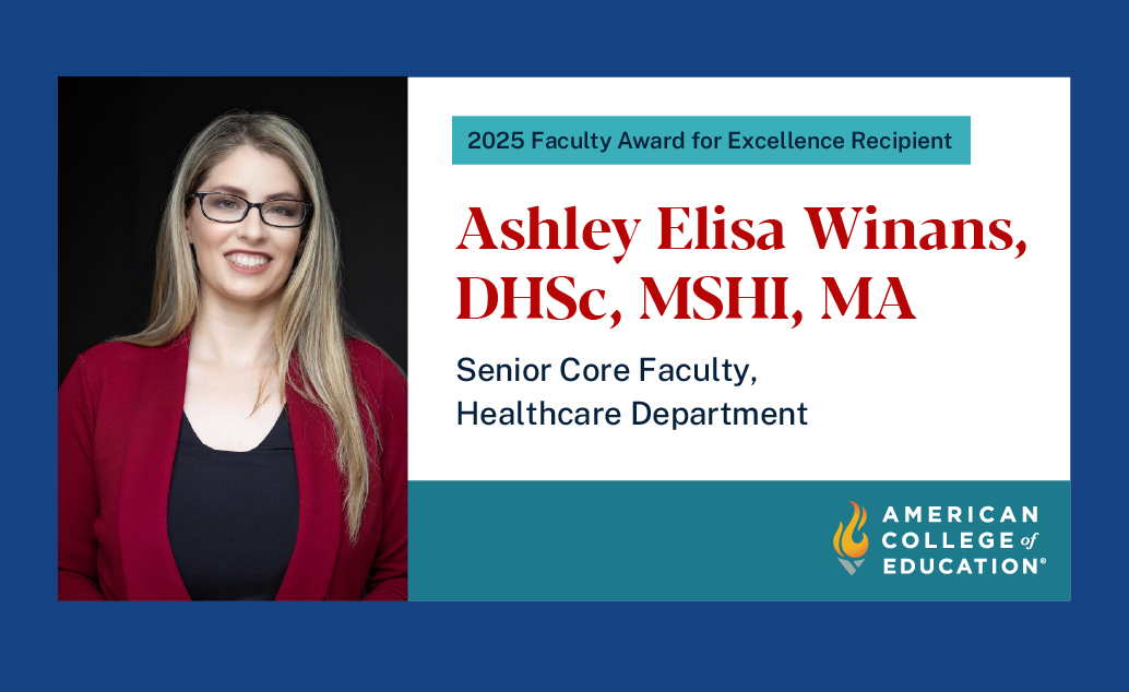 Faculty Award for Excellence: Dr. Ashley Winans | ACE Blog